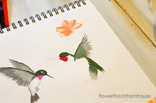 Paint a Hummingbird - Pamela Groppe Art - Acrylic Painting for Beginners
