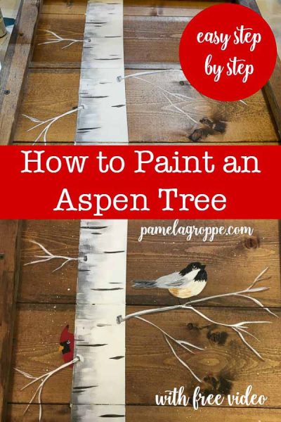 How to Paint an Aspen Tree - Pamela Groppe Art - Acrylic Painting for ...