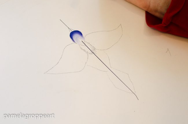 Paint a Blue Bird in Flight - Pamela Groppe Art - Acrylic Painting for ...