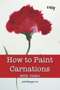 How to Paint Carnations using a Round Brush - Pamela Groppe Art ...