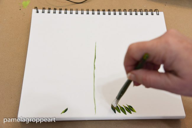 Easy Paint a Fir Tree in Acrylics - Pamela Groppe Art - Acrylic ...