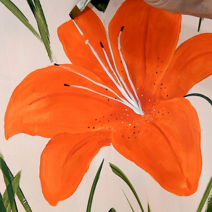 How to Paint an Orange Lily - Pamela Groppe Art - Acrylic Painting for ...