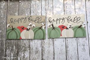 Paint a Fall sign with Pumpkins and Cotton Bolls - Pamela Groppe Art ...