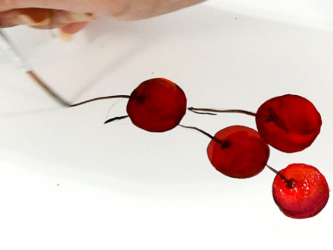 How to Paint Cherries or a cherry - Pamela Groppe Art - Acrylic ...