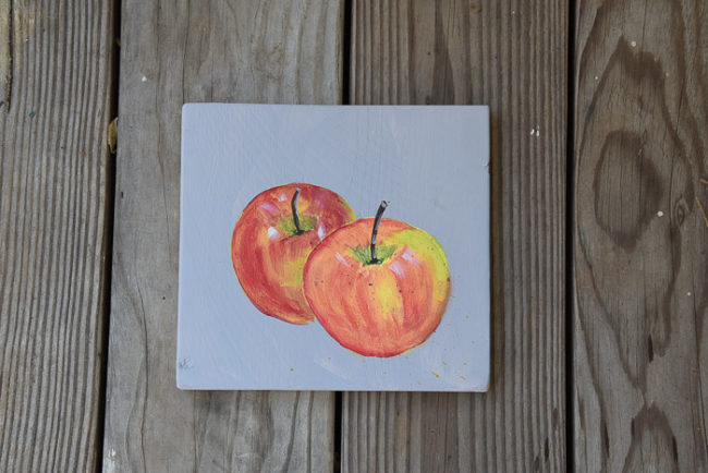 Paint an Apple in Acrylics - Pamela Groppe Art - Acrylic Painting for ...
