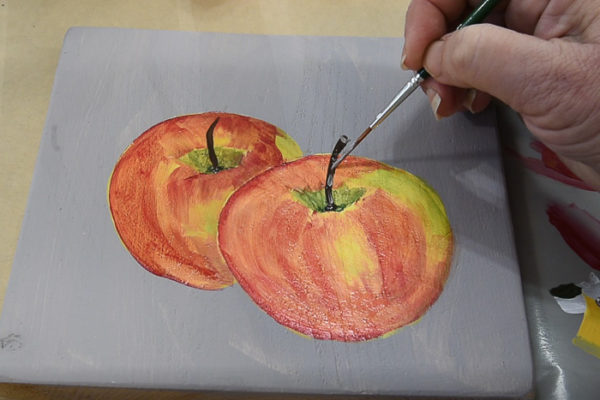Paint an Apple in Acrylics - Pamela Groppe Art - Acrylic Painting for ...