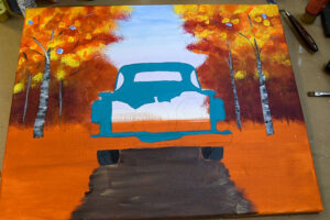 Paint a Fall Truck with Pumpkins - Pamela Groppe Art - Acrylic Painting ...