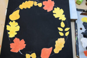 Paint a Fall Leaf Wreath - Pamela Groppe Art - Acrylic Painting for ...