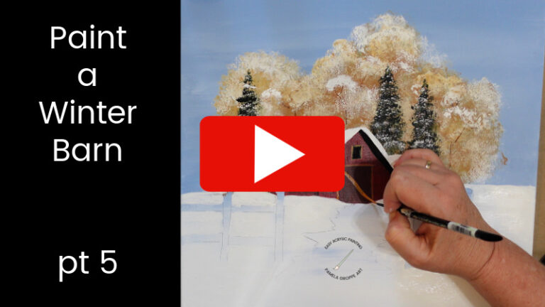 Acrylic Barn Painting - Paint a Winter Barn pt 5 - Pamela Groppe Art ...