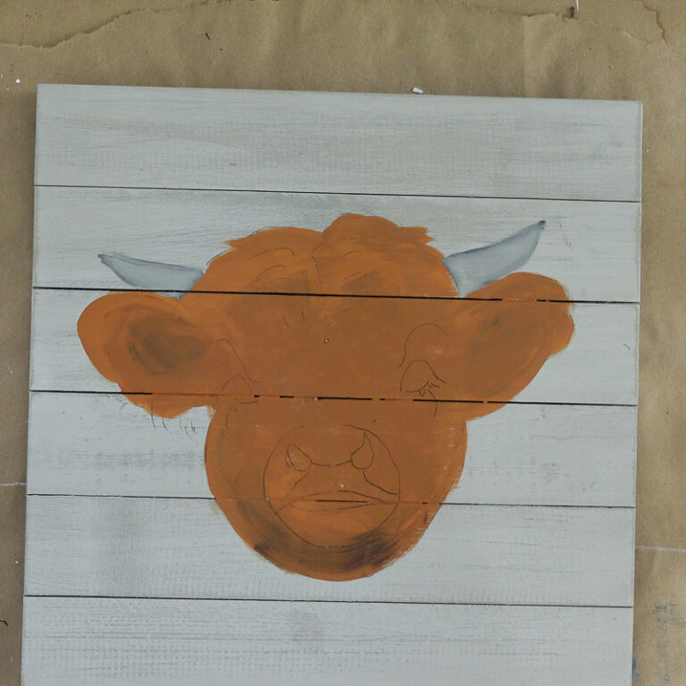 Highland Cow Painting - Pamela Groppe Art - Acrylic Painting for Beginners