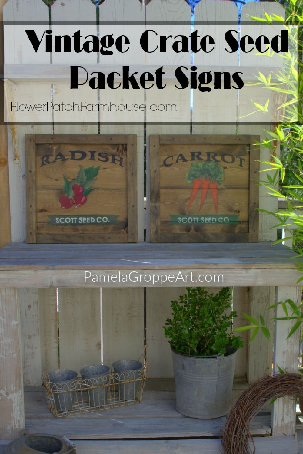DIY Vintage Crate Signs - Pamela Groppe Art - Acrylic Painting for ...
